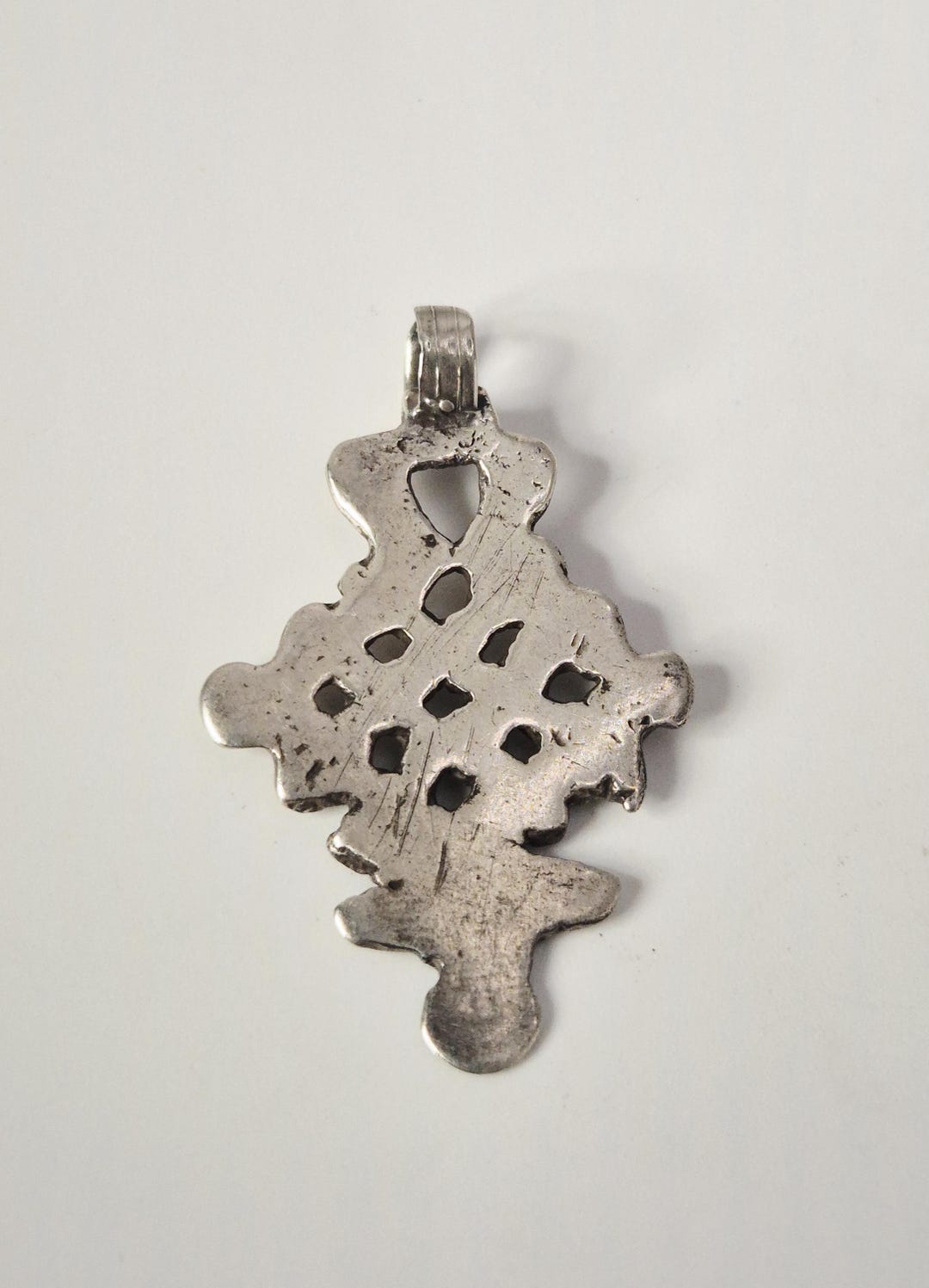 Small Coptic Silver Cross · Antique Cross Pendant Egypt Handmade ...