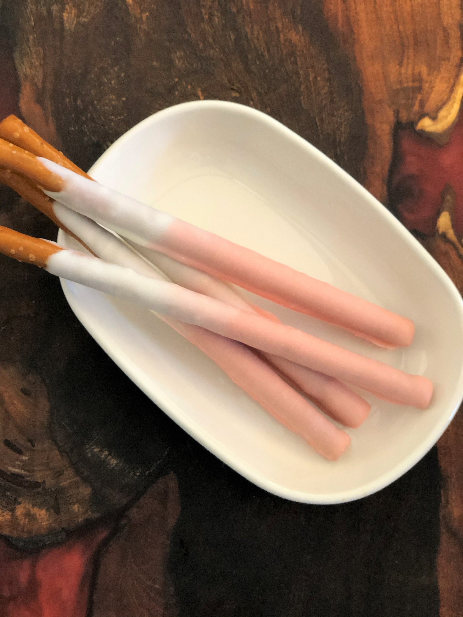 Ombre Pink Pretzel Rods Pink Wedding Favor Pink Pretzels Pink Baby ...