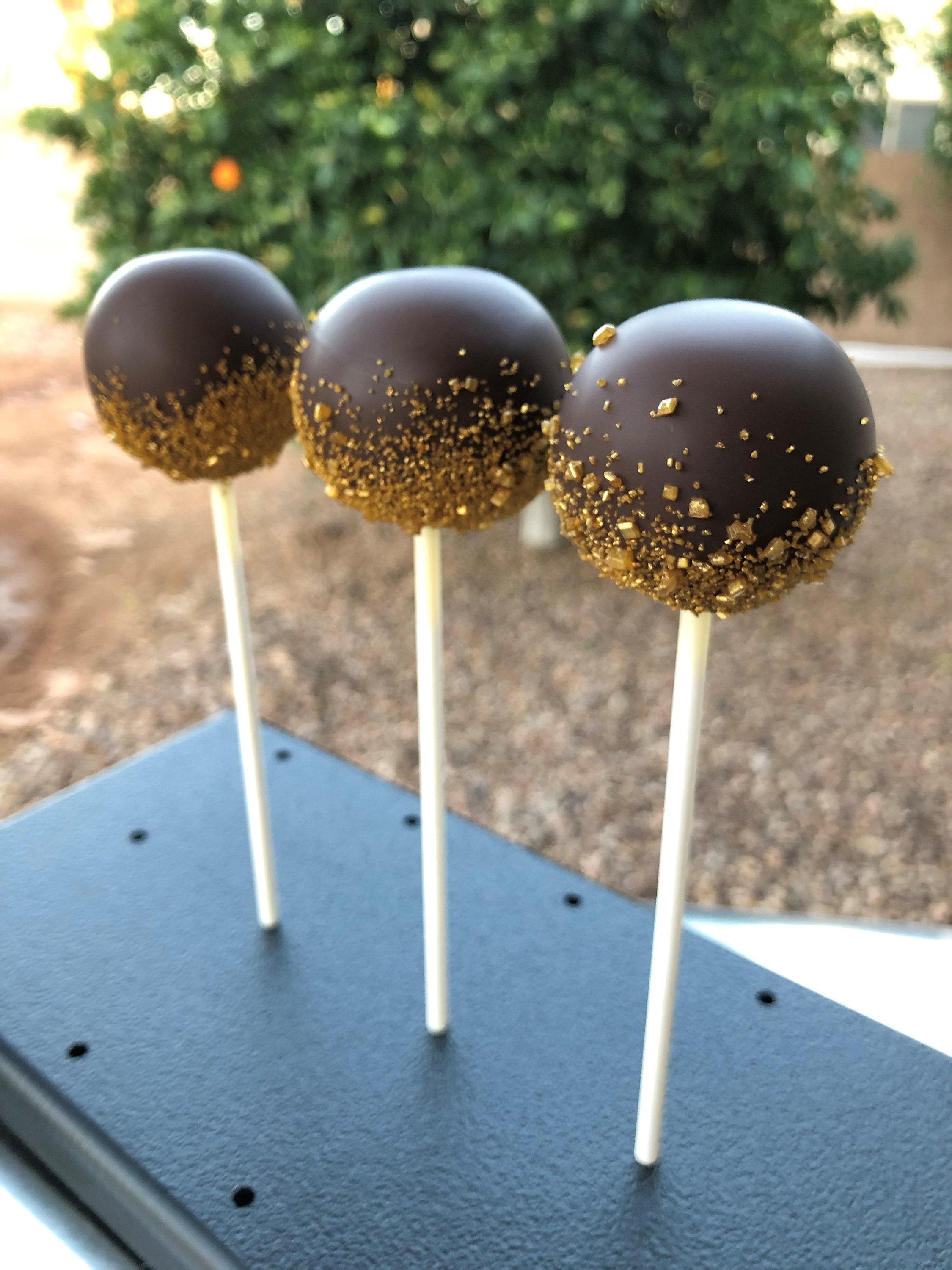 Gold Cake Pops Chocolate Cake Pops Party Cake Pops Gold Party Favors ...