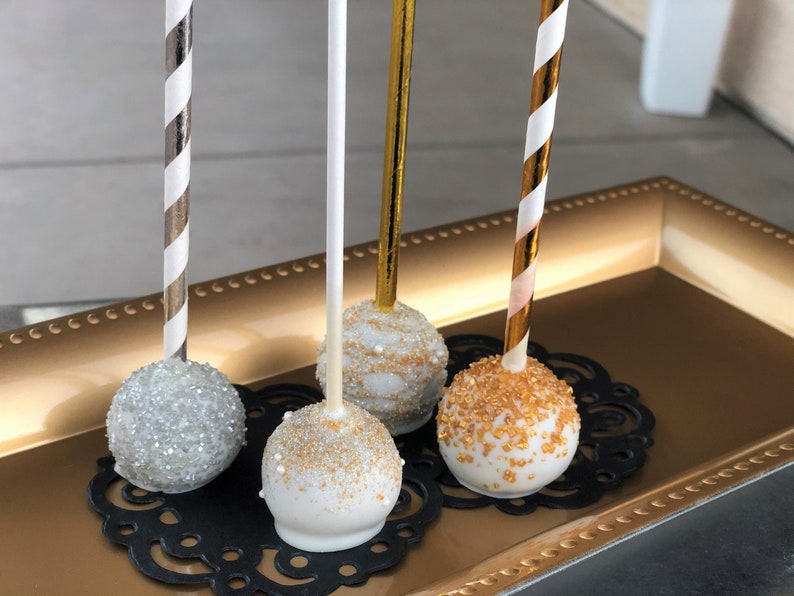 Gold Cake Pops Engagement Cake Pops Graduation Cake Pops Silver Cake ...