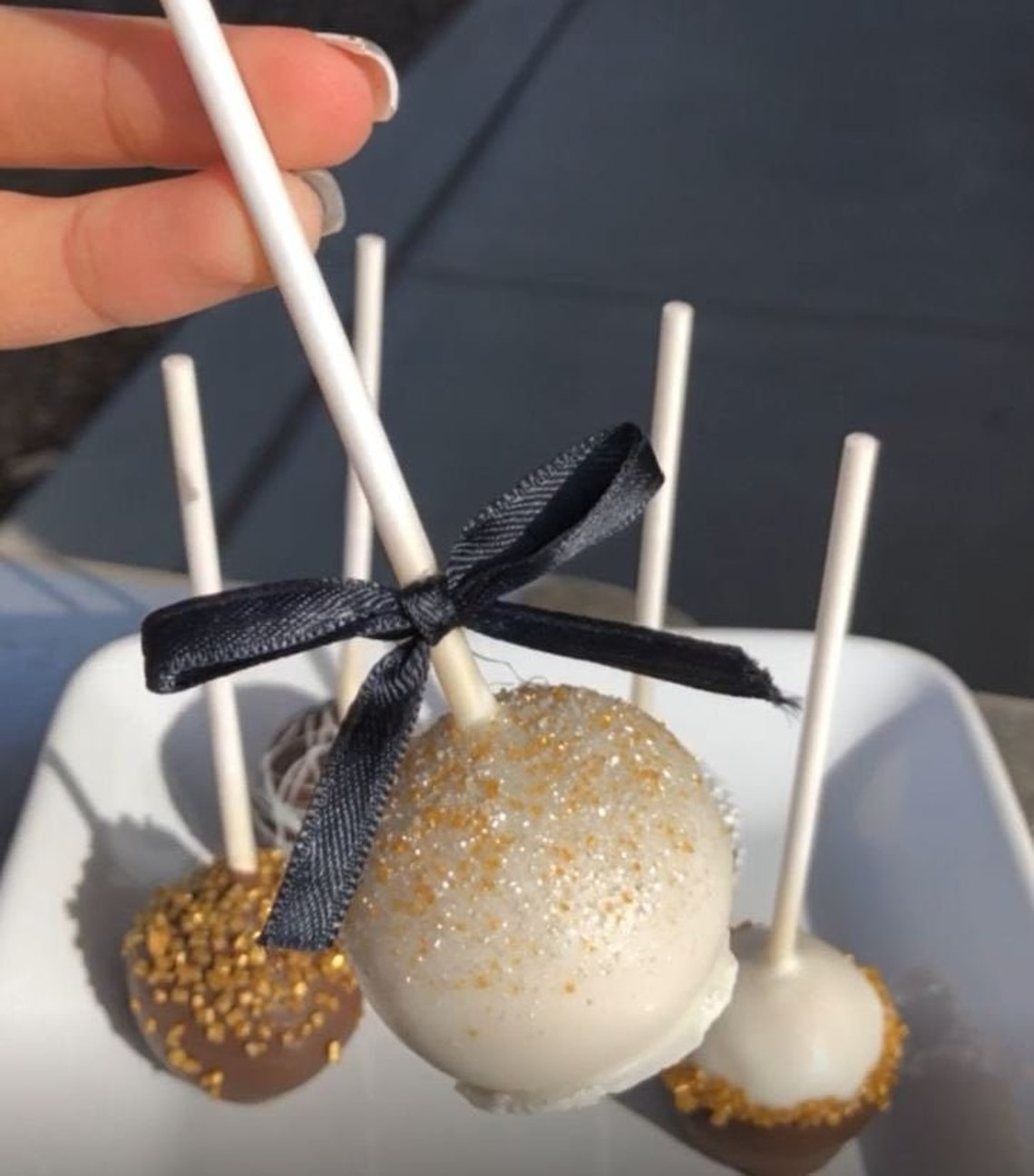 Assorted Cake Pops, Gold Cake Pops, Wedding Cake Pops, Gold Wedding ...