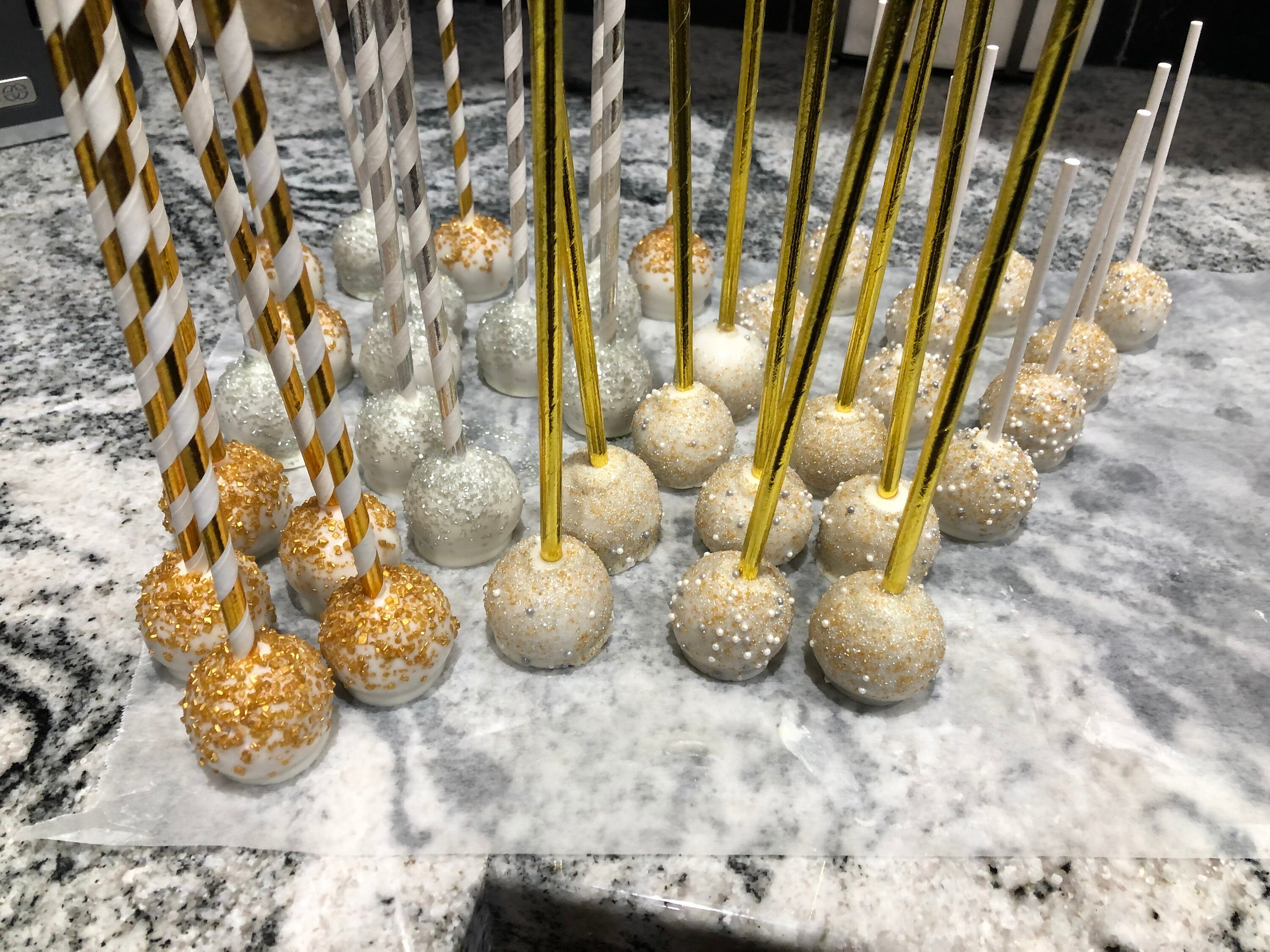 Gold Cake Pops Engagement Cake Pops Graduation Cake Pops Silver Cake ...