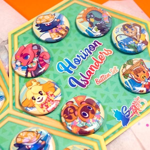 Horizon Islanders Animal Crossing Button Set of Seven - Etsy