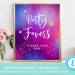 Galaxy Sign TEMPLATE, Galaxy Bridal Shower Sign EDITABLE, Space ...