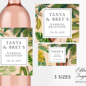 Tropical Table Seating Plan TEMPLATE Table Plan PRINTABLE, Botanical ...