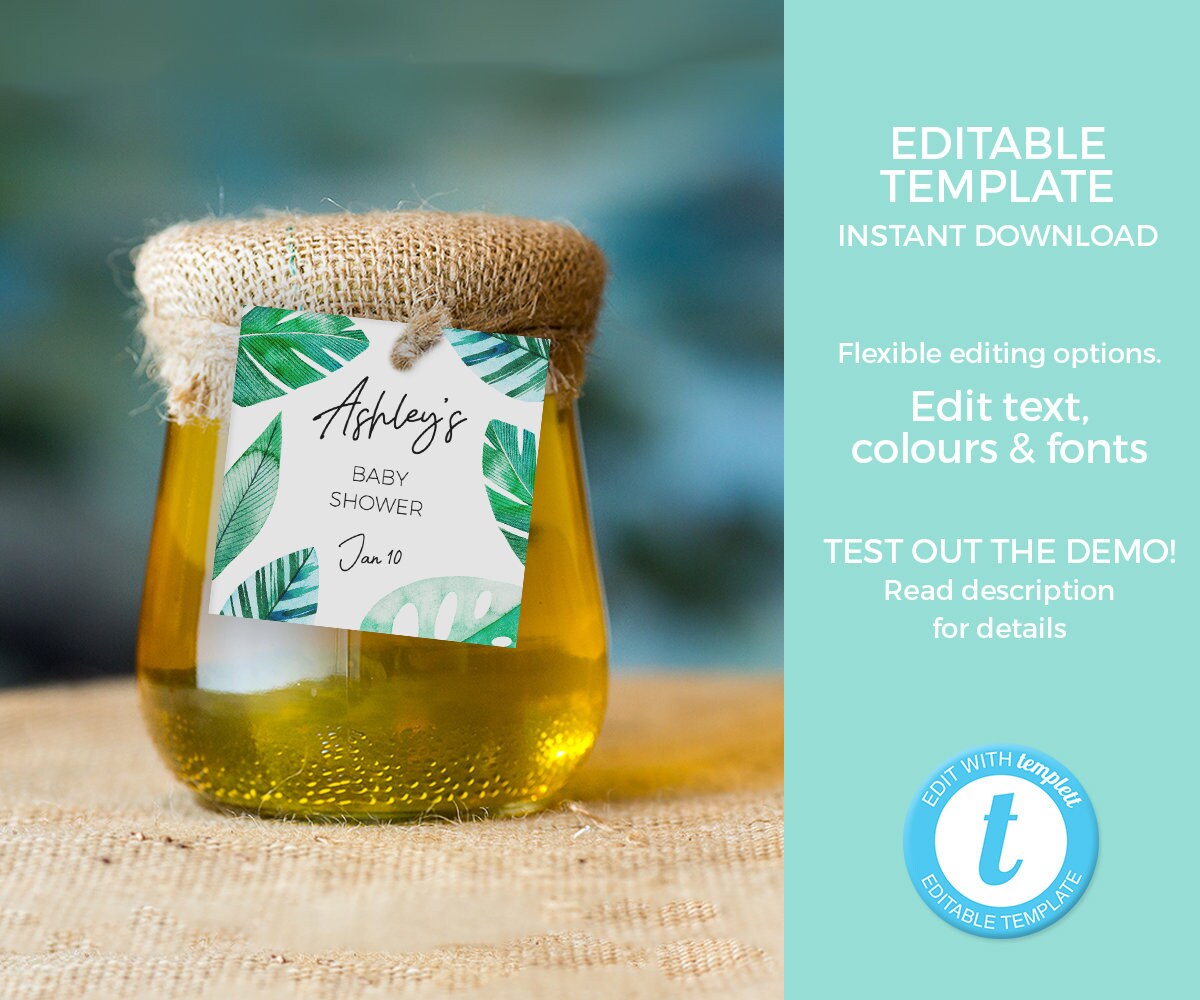 Tropical Name Cards TEMPLATE EDITABLE Place Cards Printable - Etsy ...