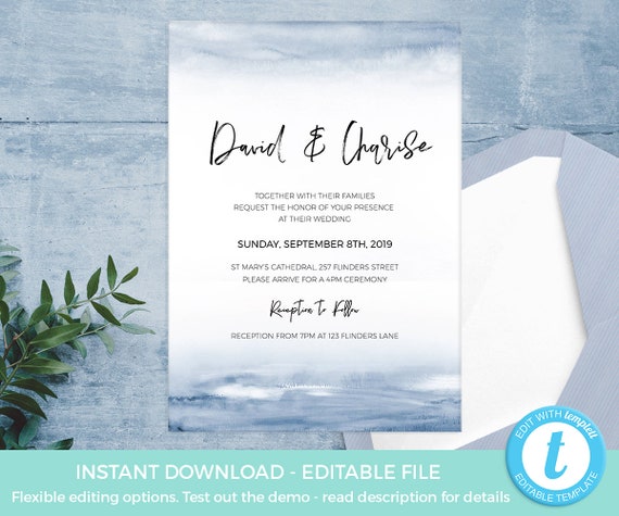 Water Wedding Invitations Watercolor Wedding Invitations From Fine Day