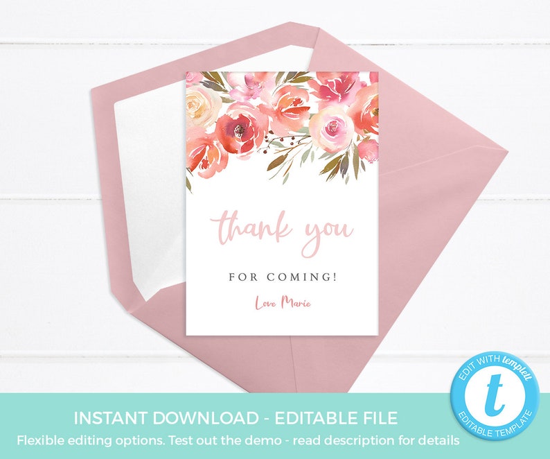Floral Party Labels EDITABLE Template Printable Labels Blush - Etsy ...