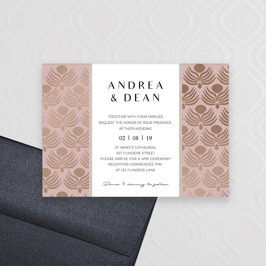 Glam Wedding Invitation TEMPLATE, EDITABLE Gatsby Bridal Shower Invite ...