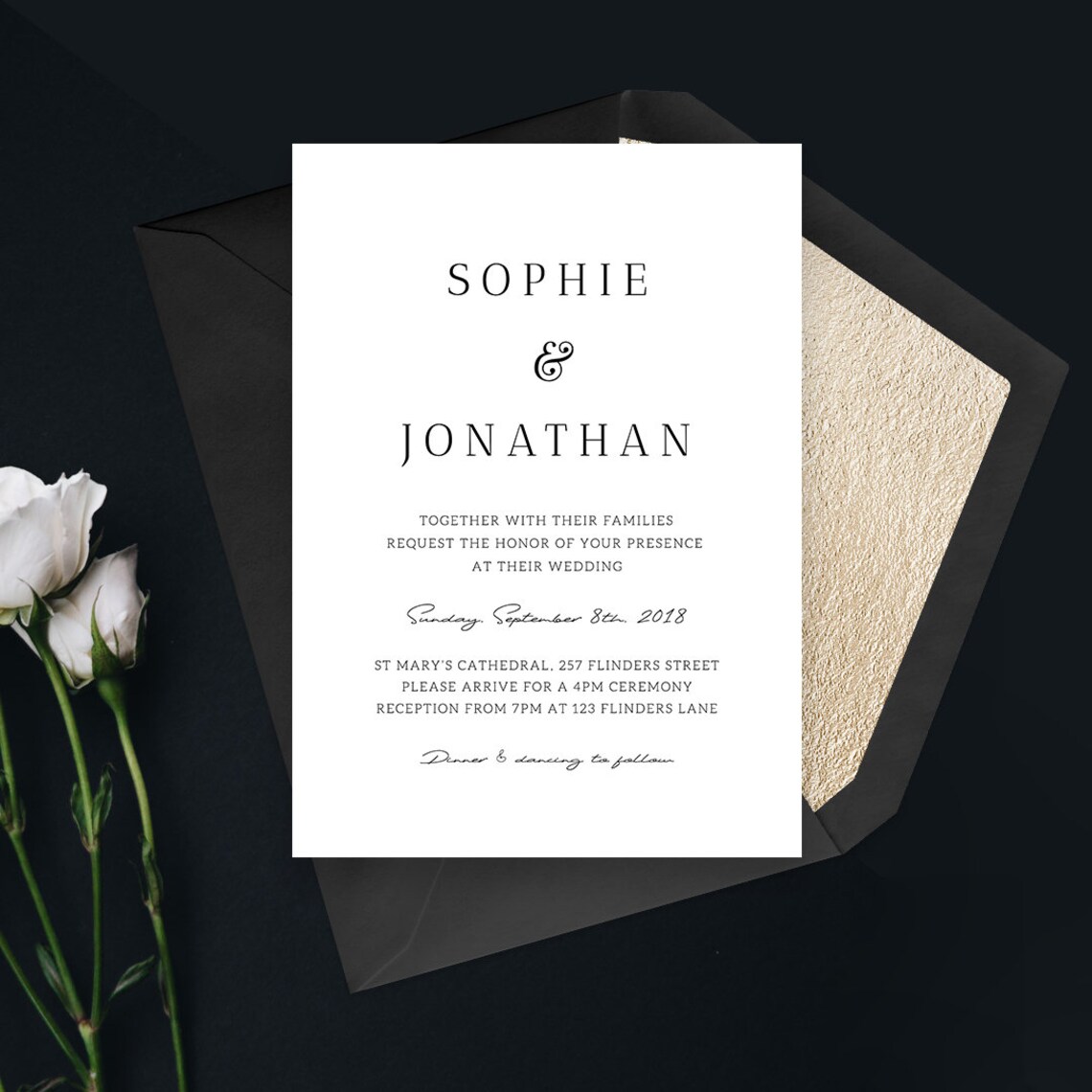 Classic Wedding Menu TEMPLATE Simple Wedding Menu PRINTABLE | Etsy