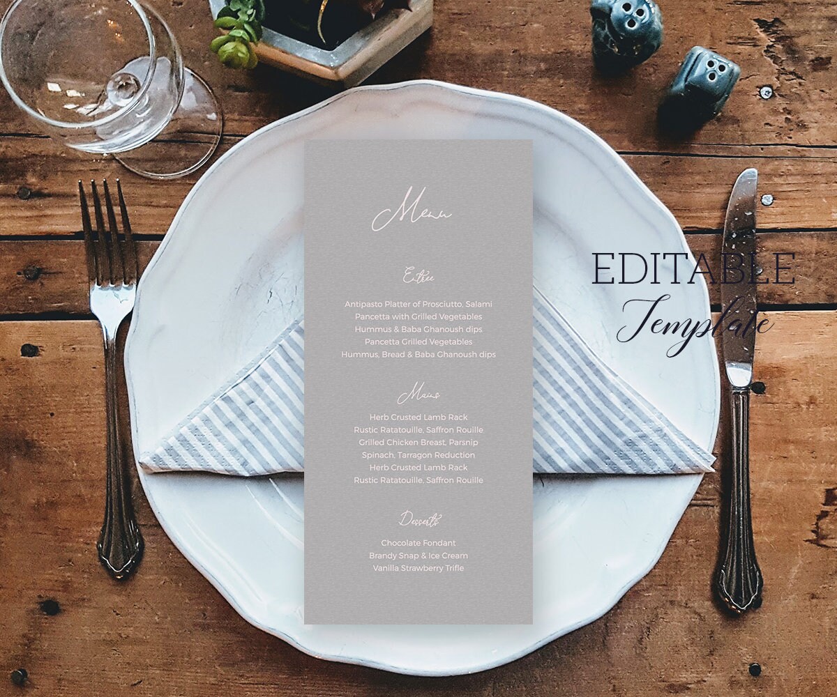 Stylish Grey Welcome Sign TEMPLATE Dusty Grey Bridal Shower - Etsy