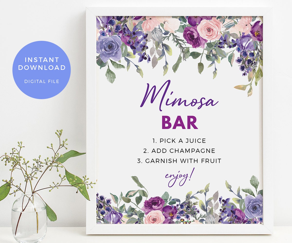 Violet Selfie Sign PRINTABLE. Pink Purple Hen Party Grab a Prop Sign ...