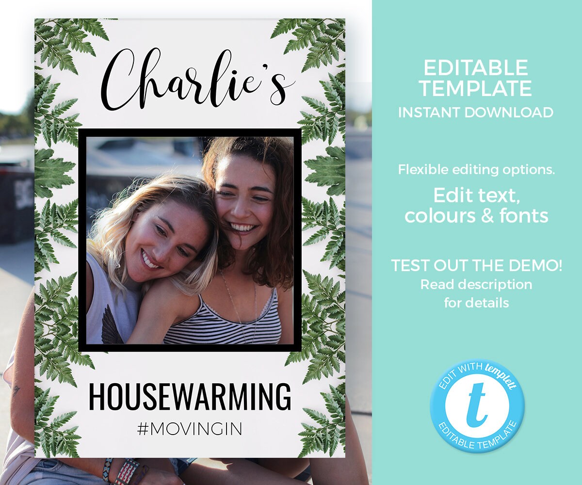 Tropical Gift Tags TEMPLATE Geometric Favour Tags EDITABLE - Etsy