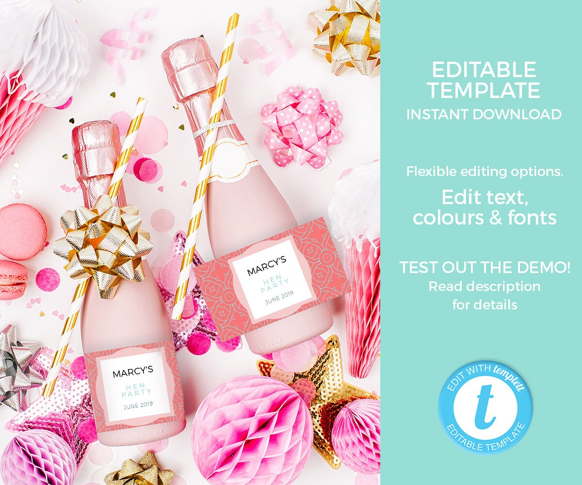 Coral Place Cards Template EDITABLE Moroccan Theme Name Cards - Etsy ...