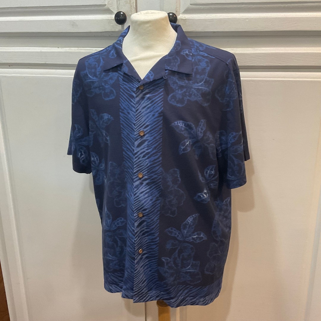 Large Tommy Bahama Artist Series 2022 Japanese Shibouri Indigo Print - Etsy