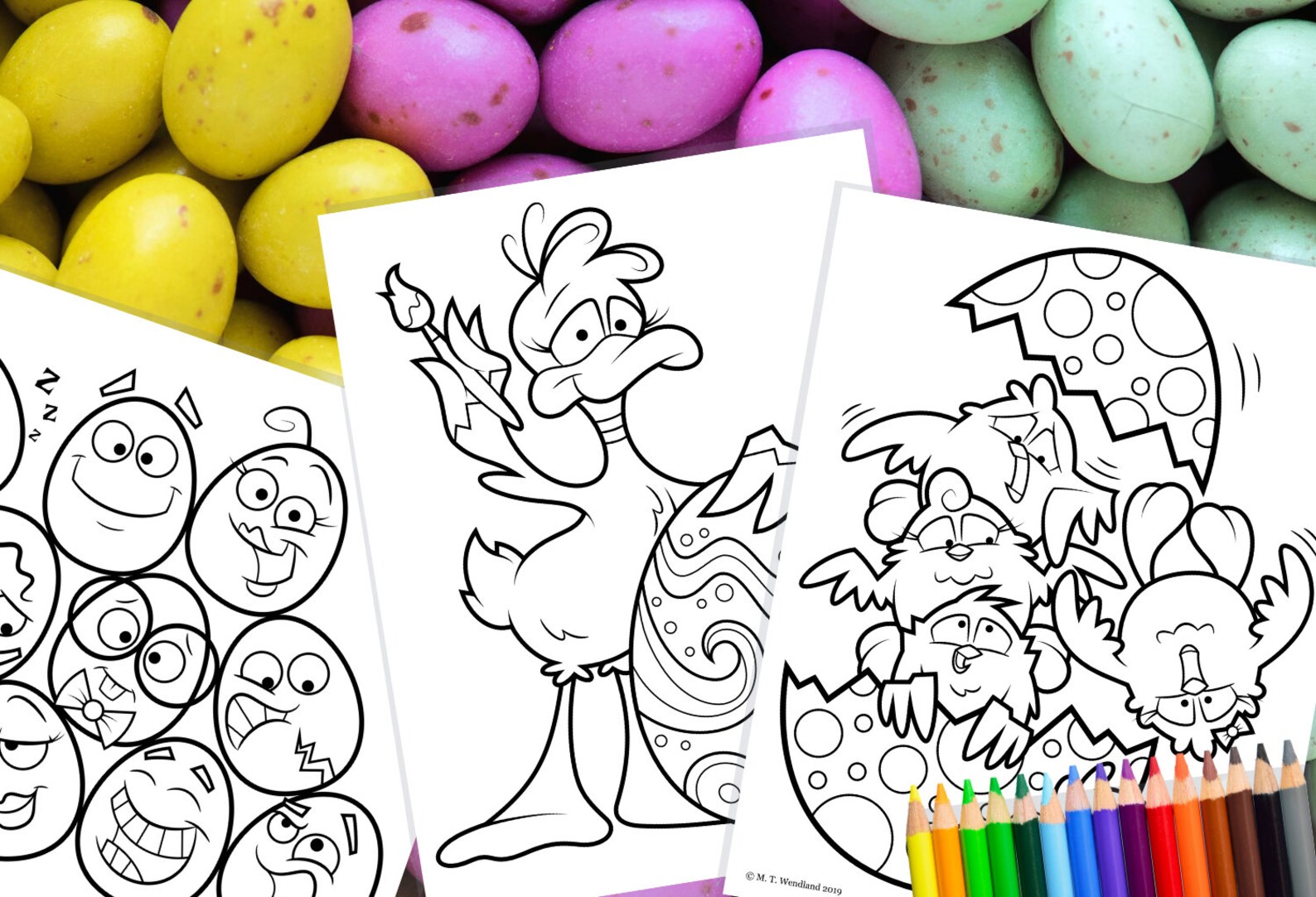 Printable Easter Coloring Pages / Crafts for Kids / Art for | Etsy
