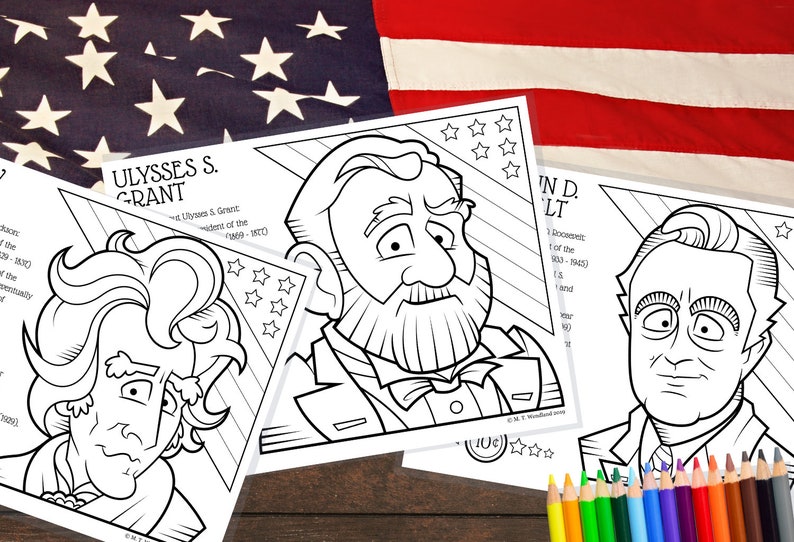 Printable President Coloring Pages / History for Kids / Crafts for Kids ...