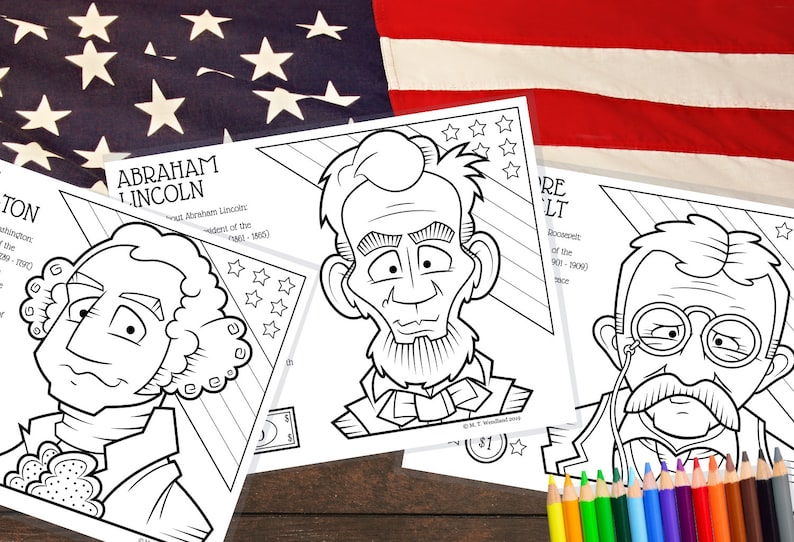 Printable President Coloring Pages / History for Kids / Crafts for Kids ...