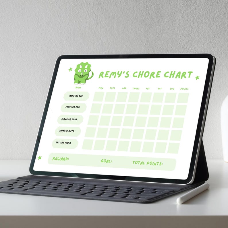 Editable Kids Chore Chart - Printable Responsibility Chart, Daily ...