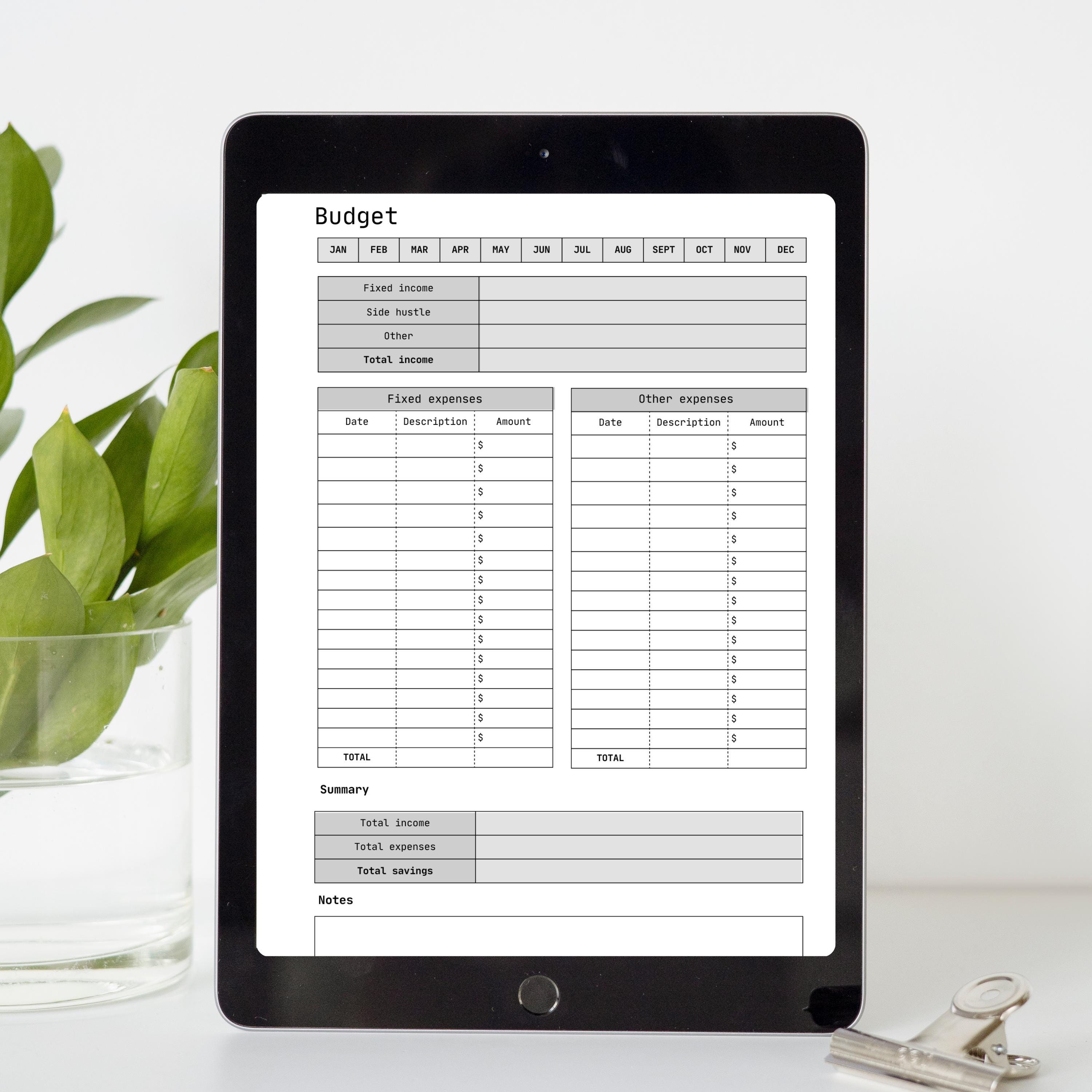 Budget Planner Bundle Printable Paycheck Savings Tracker Debt Snowball Expense Tracker Bill ...