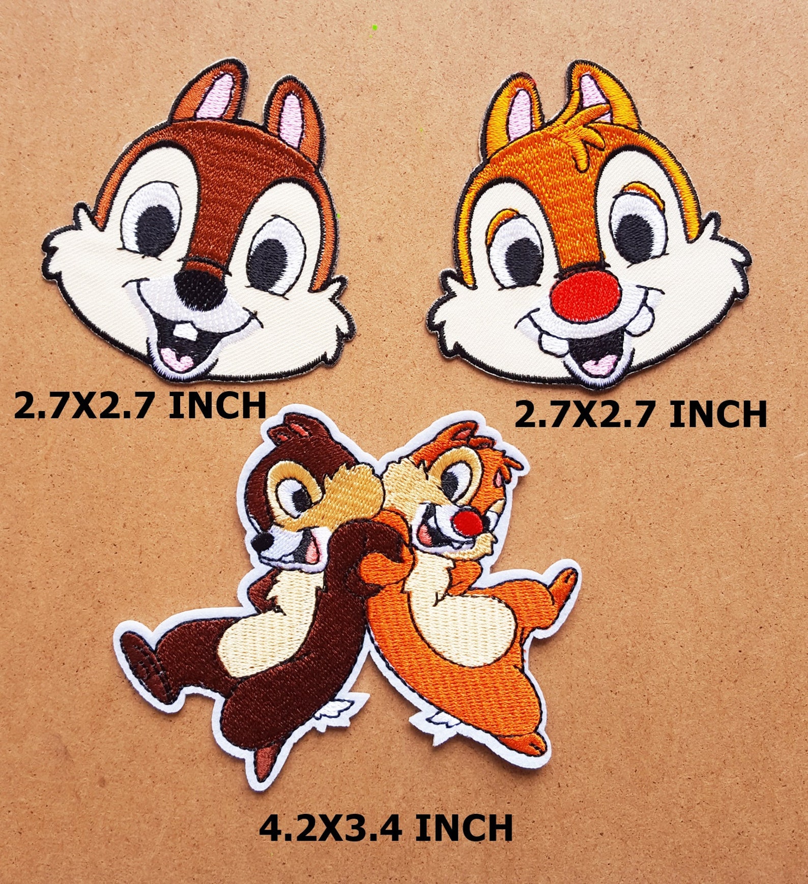 Lot of 3 Chip and Dale Cartoon Movie Patch Chip Munk Cartoon Comic ...