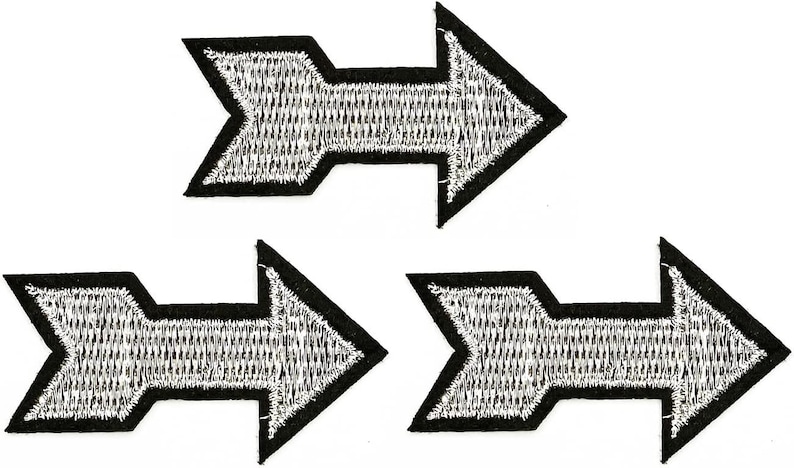 3pcs. Silver Arrow Cartoon Kids Patches Iron on Sew on Emblem for ...