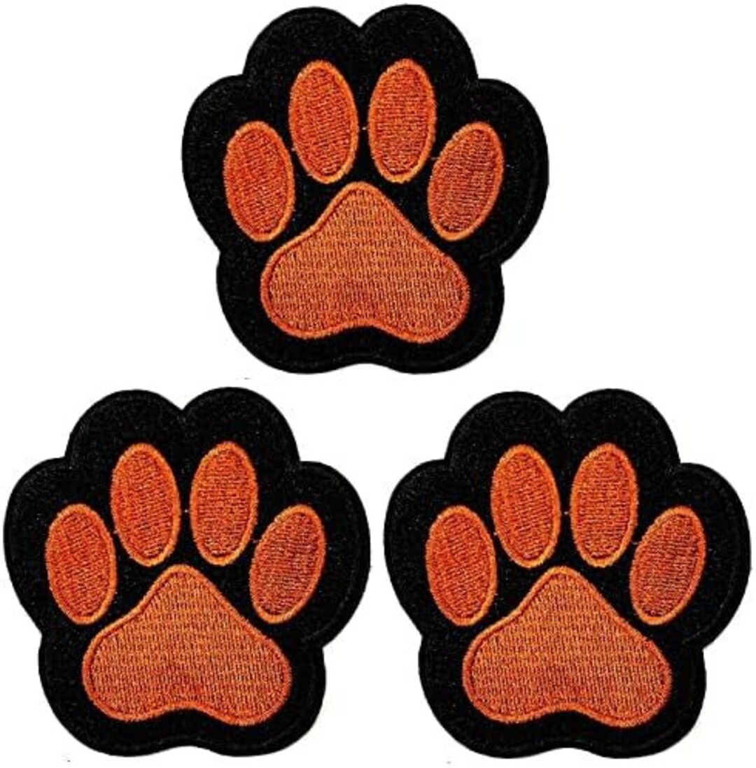 3pcs. Black Brown Paw Puppy Patches Paw Cat Dog Applique Crafts ...