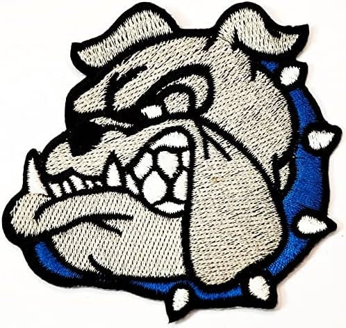 3pcs. Head Bulldog Patch With Blue Collar Cartoon Puppy DIY Iron on ...