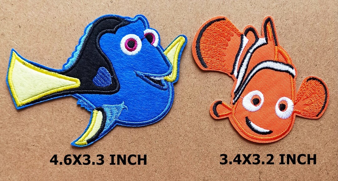 Lot of 2 Finding Nemo Fish Dory Movie Cartoon Patch for Kids Clothes T ...
