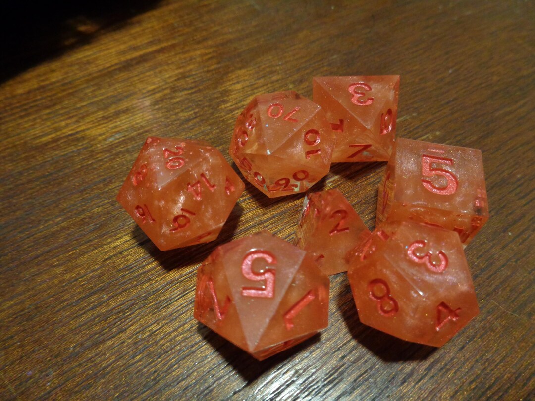 Buffalo Orange Dice Set 7 Pieces - Etsy