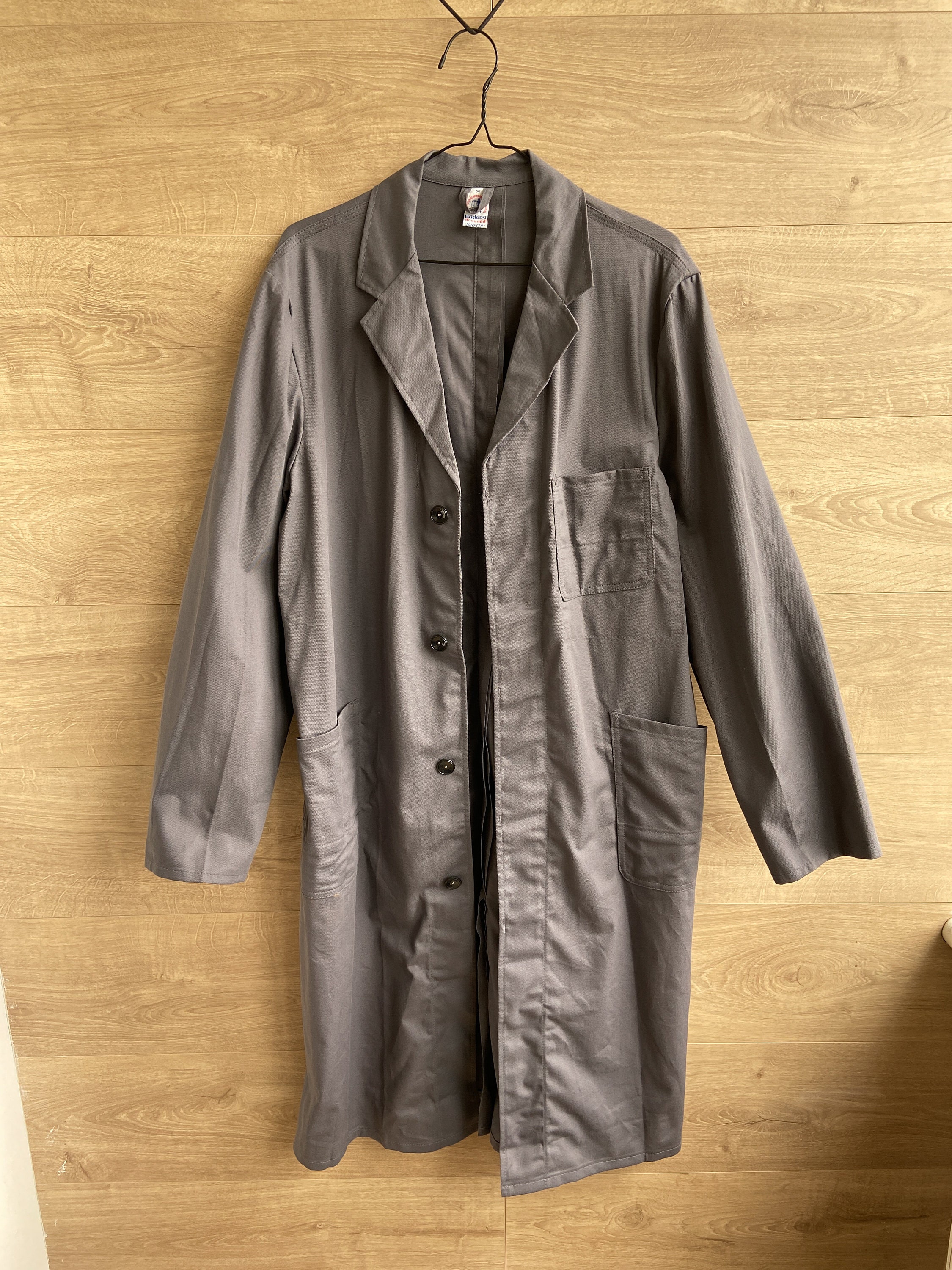M Vintage Work Coat Gray Painters Artist Smock - Etsy