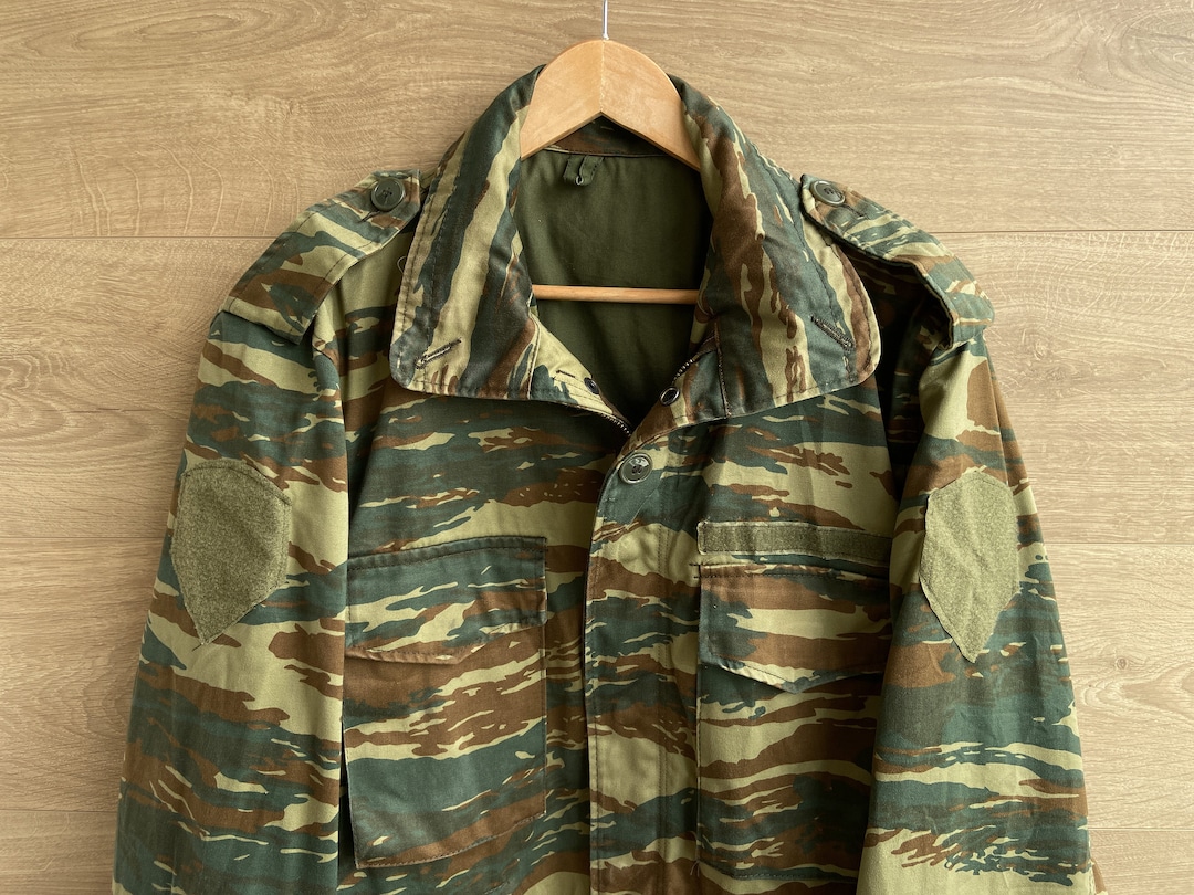 Vintage Lizard Camo Jacket, Field Jacket M65 Style, Greek Army Jacket ...