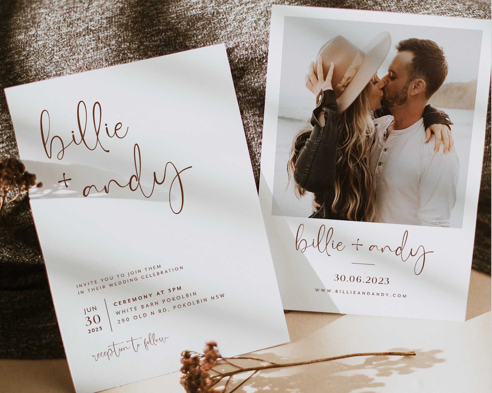 Wedding Invitation Template Invitation with Photo Wedding | Etsy