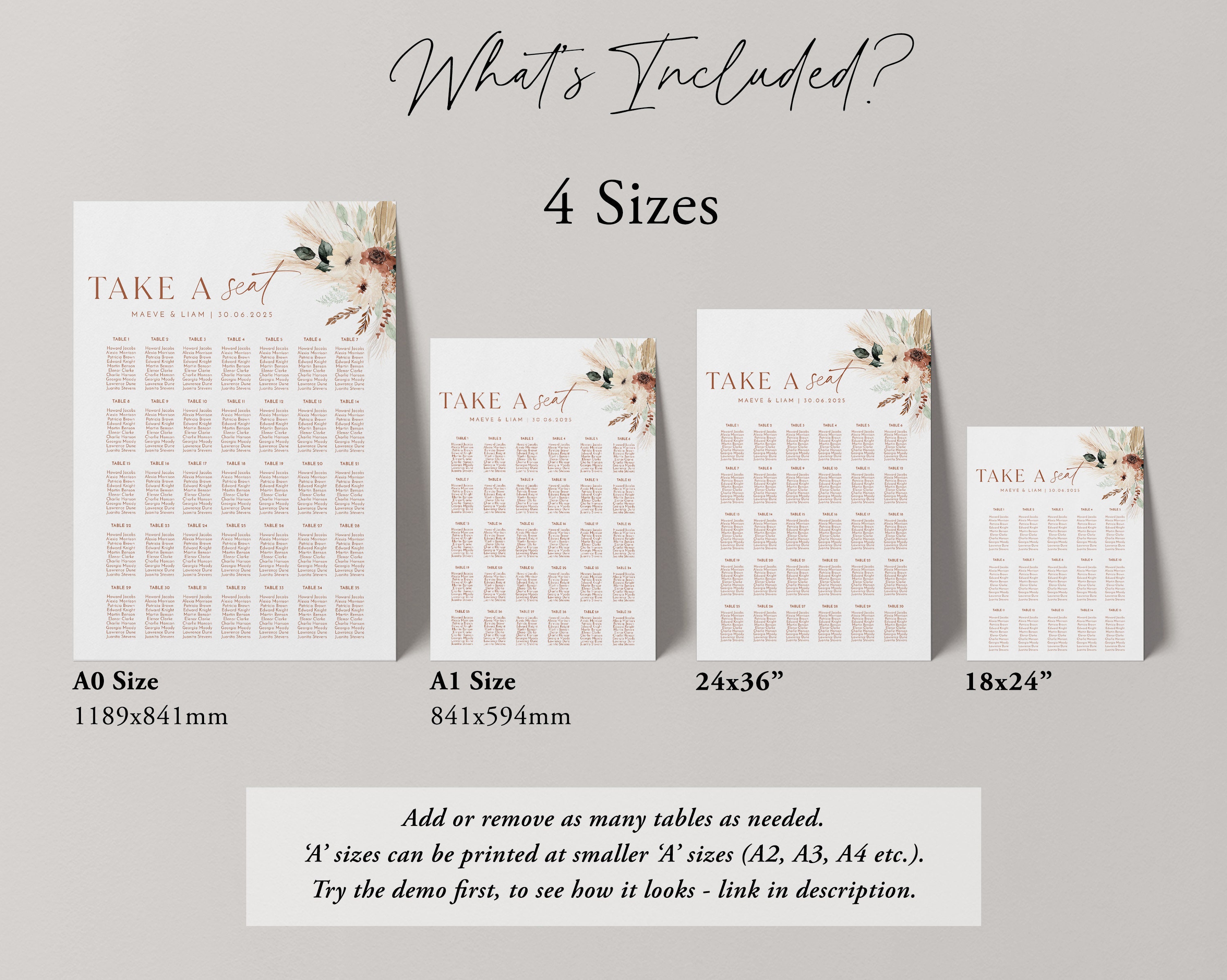 Boho Seating Chart Wedding Seating Chart Modern Seating - Etsy