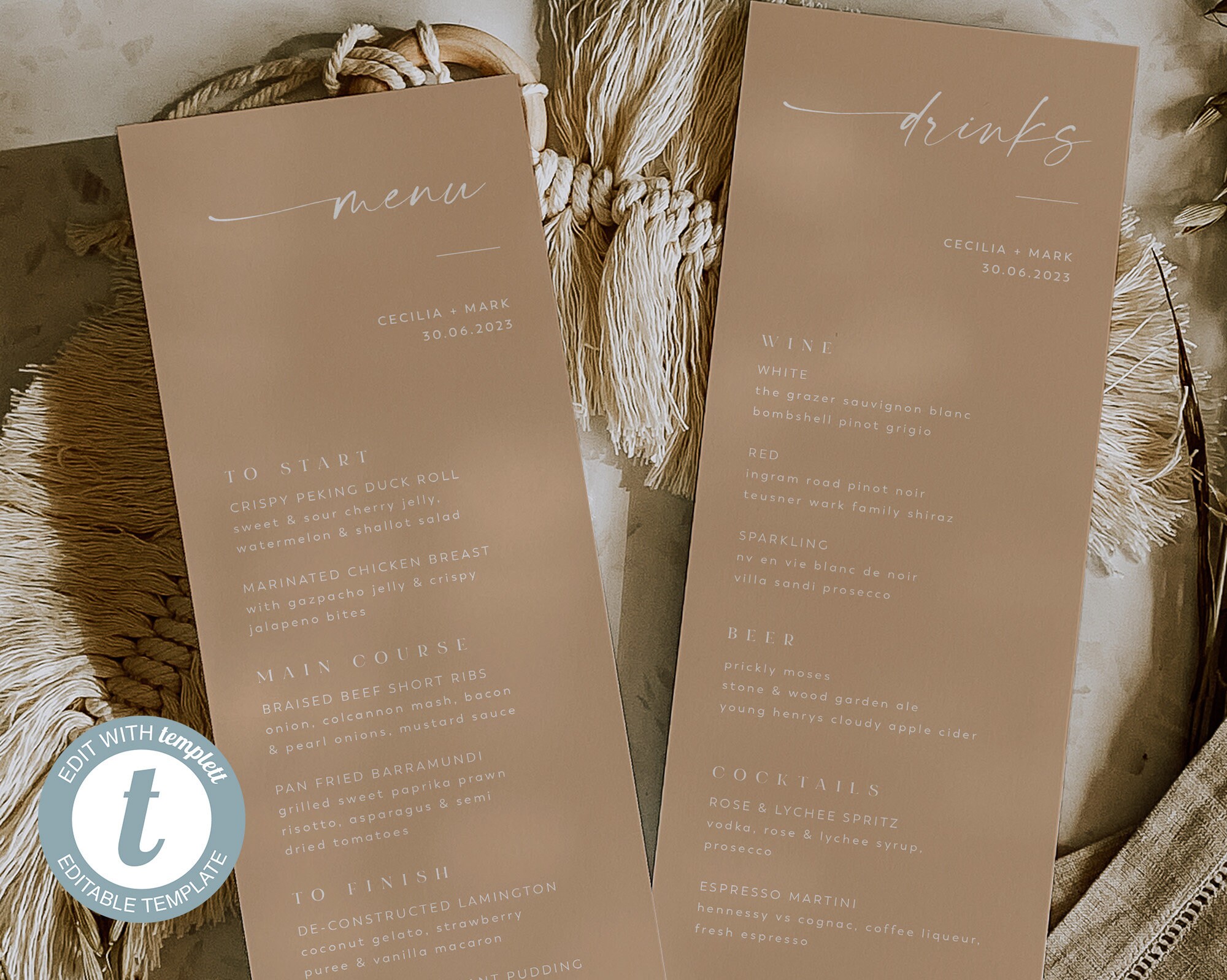 Minimal Wedding Menu Template Minimalist Wedding Menu Modern - Etsy