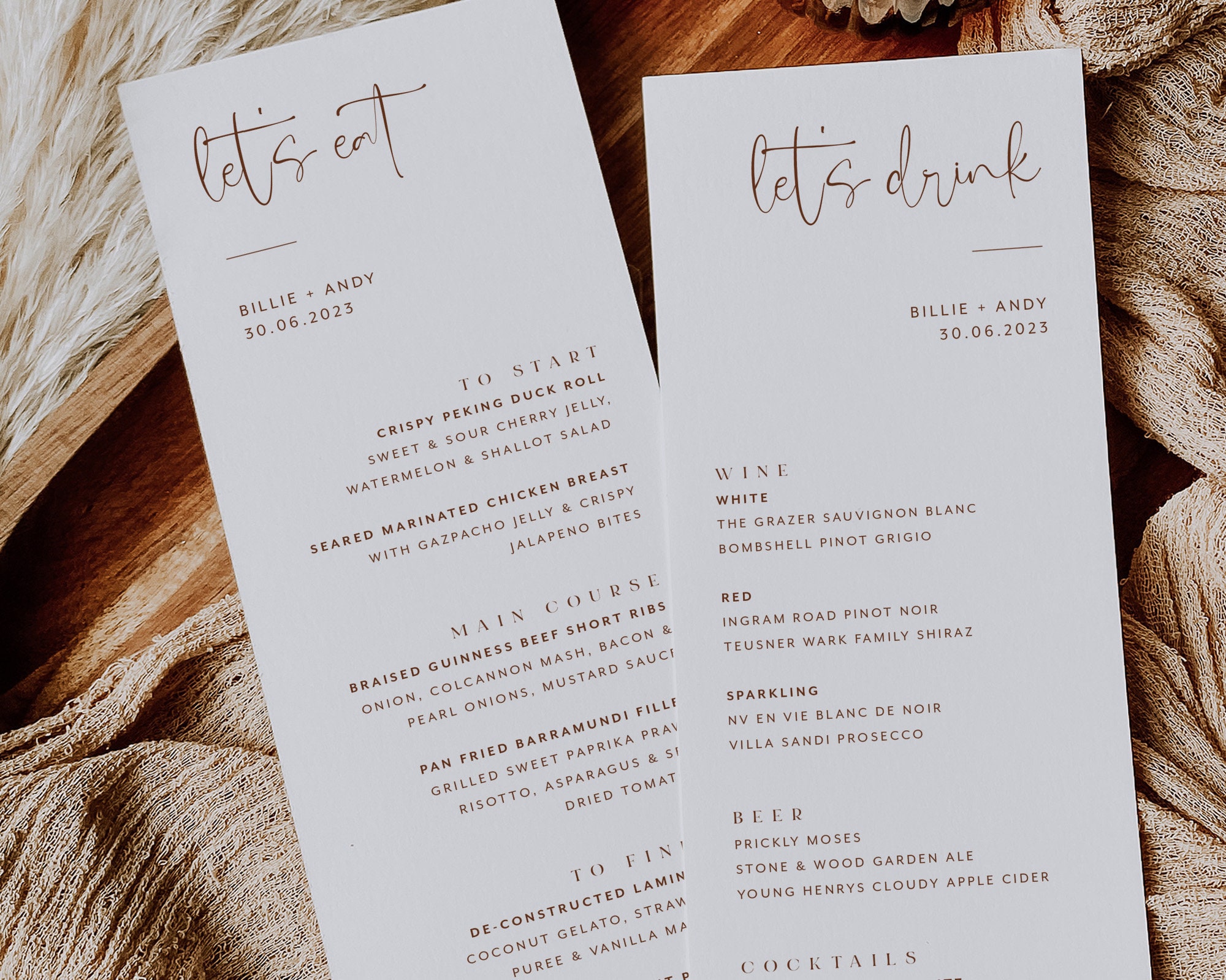 Minimal Wedding Menu Template Minimalist Wedding Menu Modern | Etsy