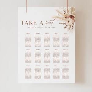 Boho Seating Chart, Wedding Seating Chart, Modern Seating Chart ...