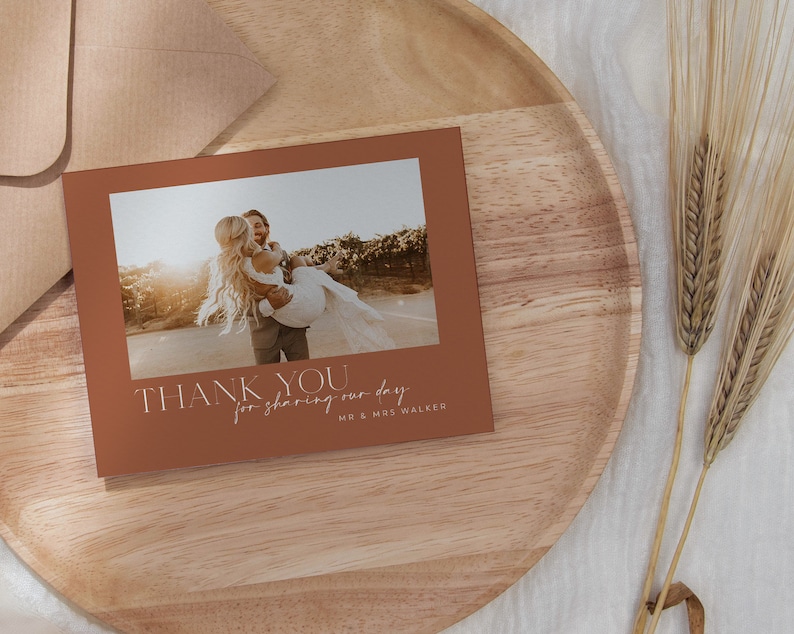 Photo Thank You Card Instant Fully Editable Thank You Card | Etsy