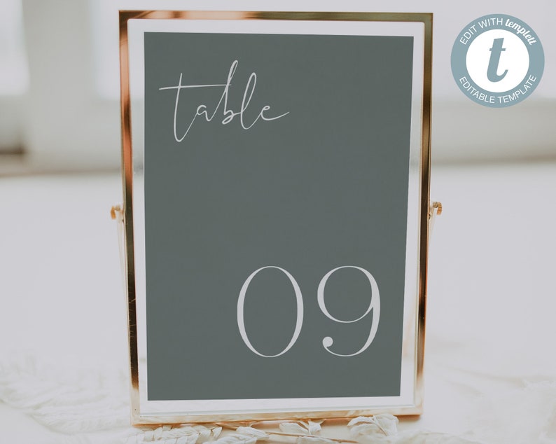 Modern Wedding Table Numbers Wedding Table Numbers Template | Etsy