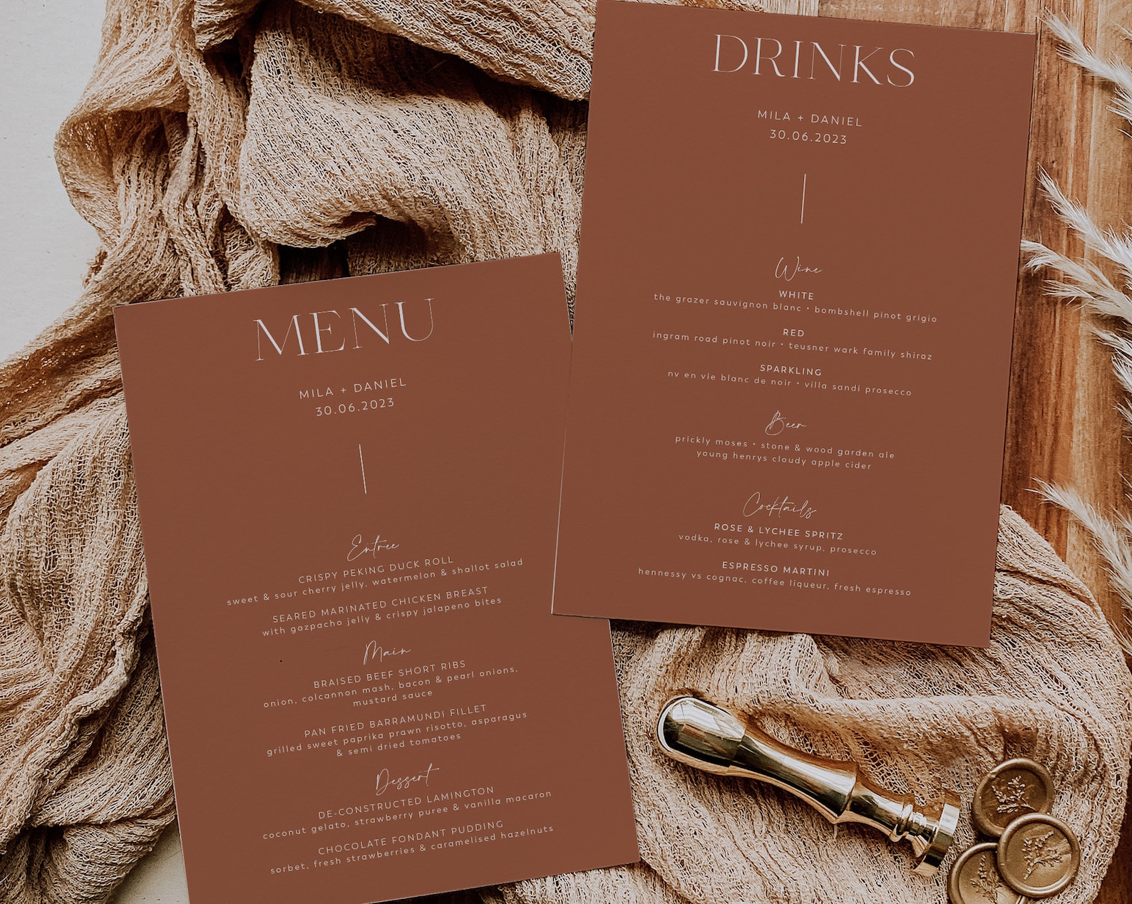 Minimal Wedding Menu Template Minimalist Wedding Menu Modern | Etsy