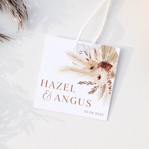 Boho Wedding Favor Tag Template, Boho Favour Tag, Printable Favor Tag ...