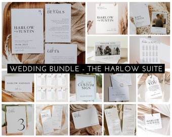 Modern Wedding Program Template Editable Wedding Program - Etsy