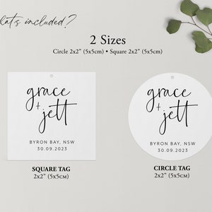 Round Wedding Gift Tags, Thank You Gift Tags for Wedding, Bonbonniere ...