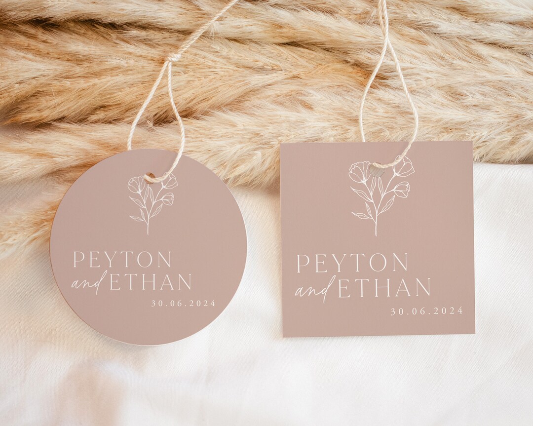 Wedding Favor Tag Template, Minimalist Favour Tag, Printable Favor Tag ...