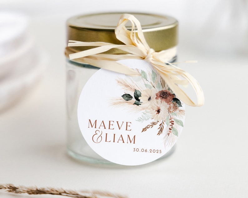 Boho Wedding Favor Tag Template Boho Favour Tag Printable | Etsy