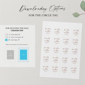 Round Wedding Gift Tags, Thank You Gift Tags for Wedding, Bonbonniere ...