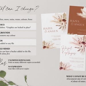 Printable Boho Table Numbers Template, Modern Wedding Table Numbers ...