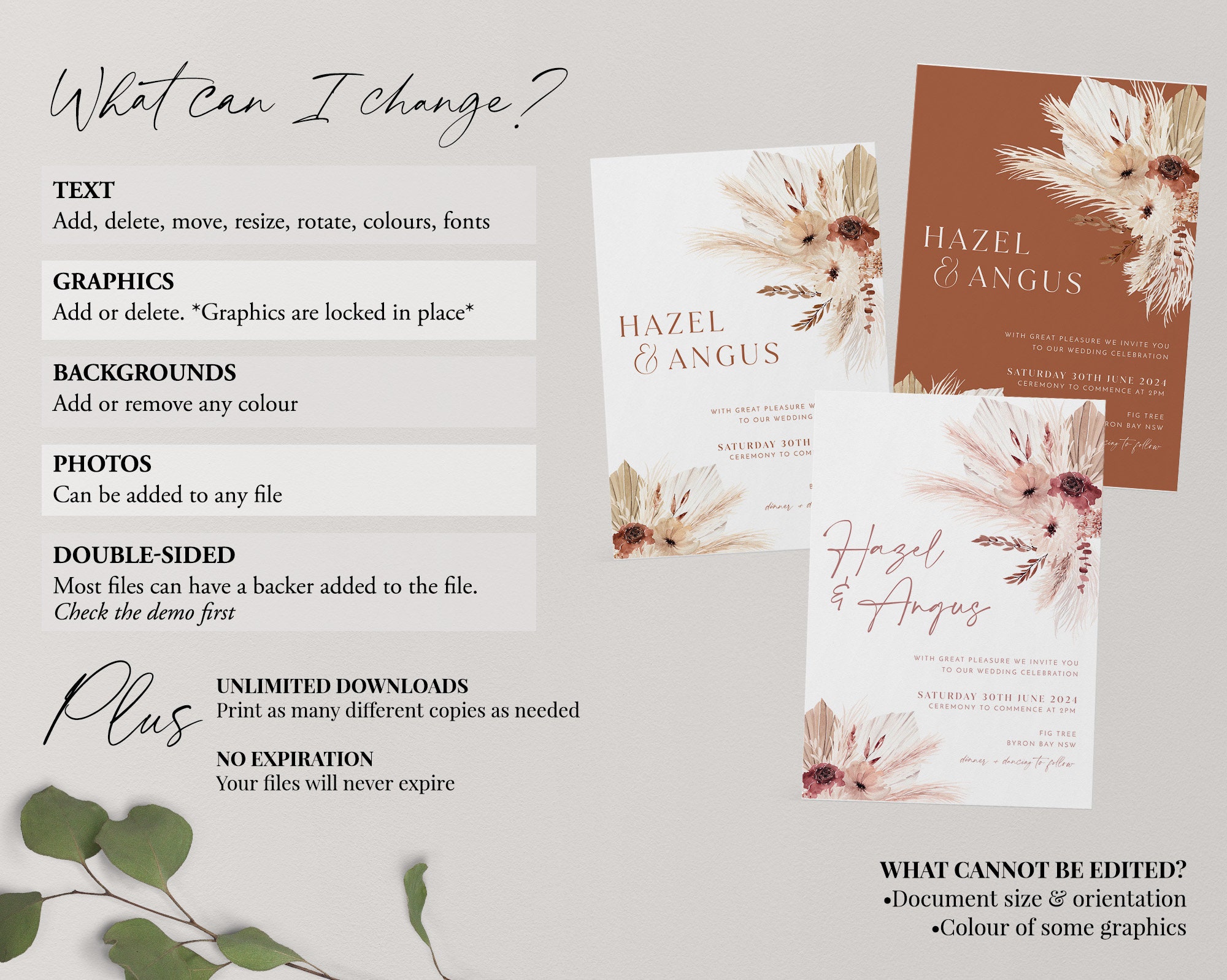 Printable Boho Table Numbers Template Modern Wedding Table - Etsy