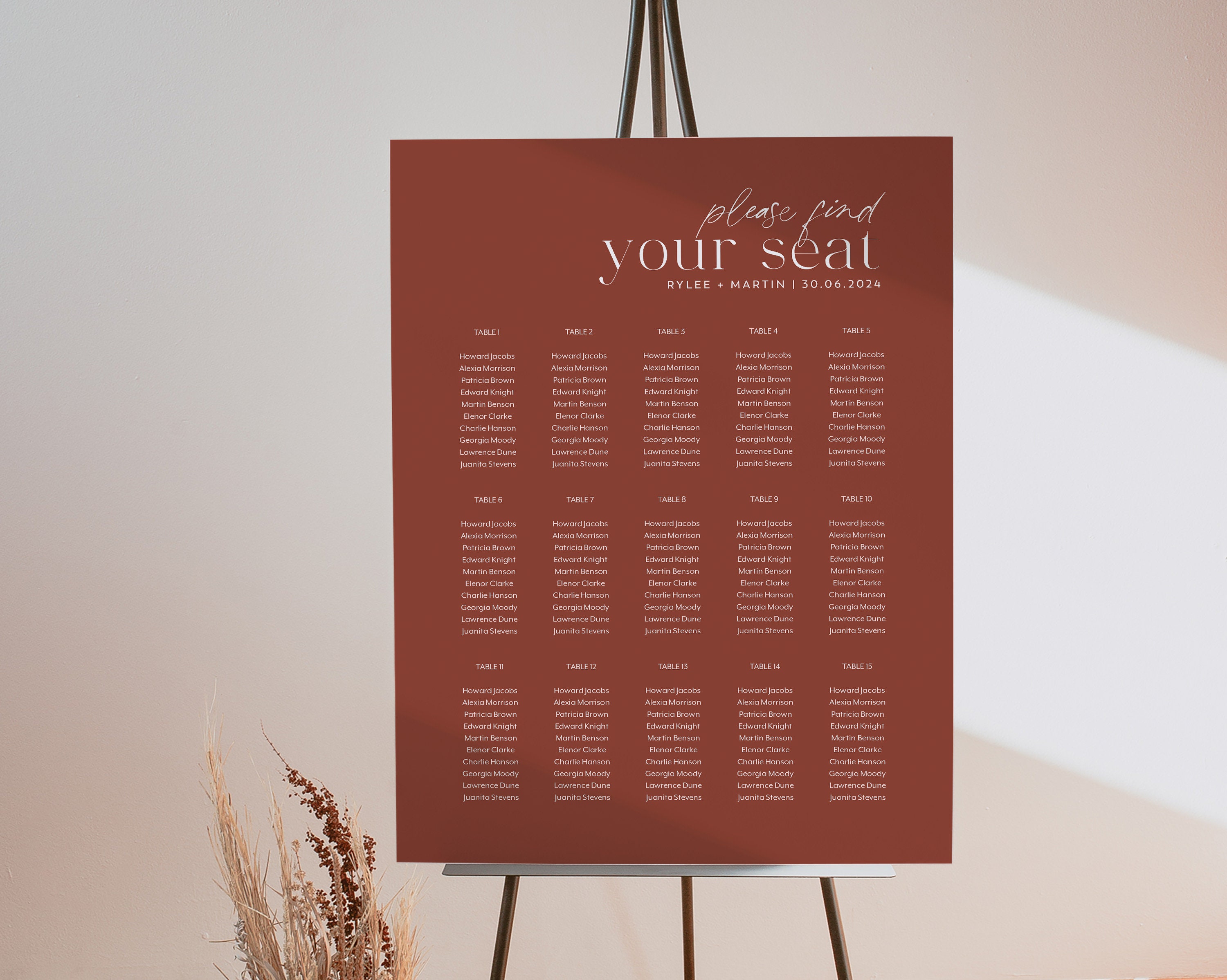 Seating Chart Wedding Seating Chart Modern Seating Chart - Etsy