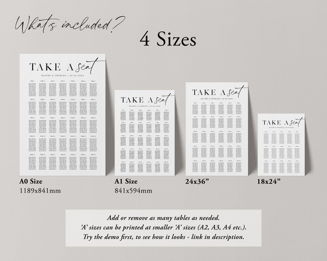 Seating Chart Wedding Seating Chart Modern Seating Chart | Etsy